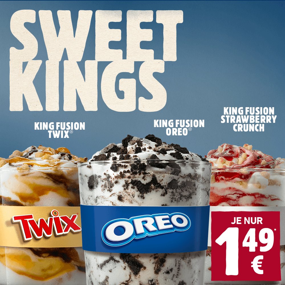 Sweet Kings Fusion für 1,49€ - bei Burger King
