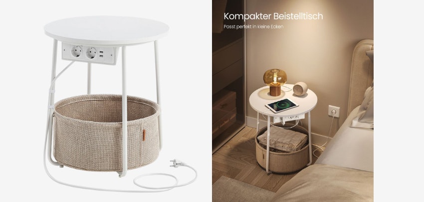 Vasagle Beistelltisch Mit Usb Für 3499€ Jetzt Zuschlagen