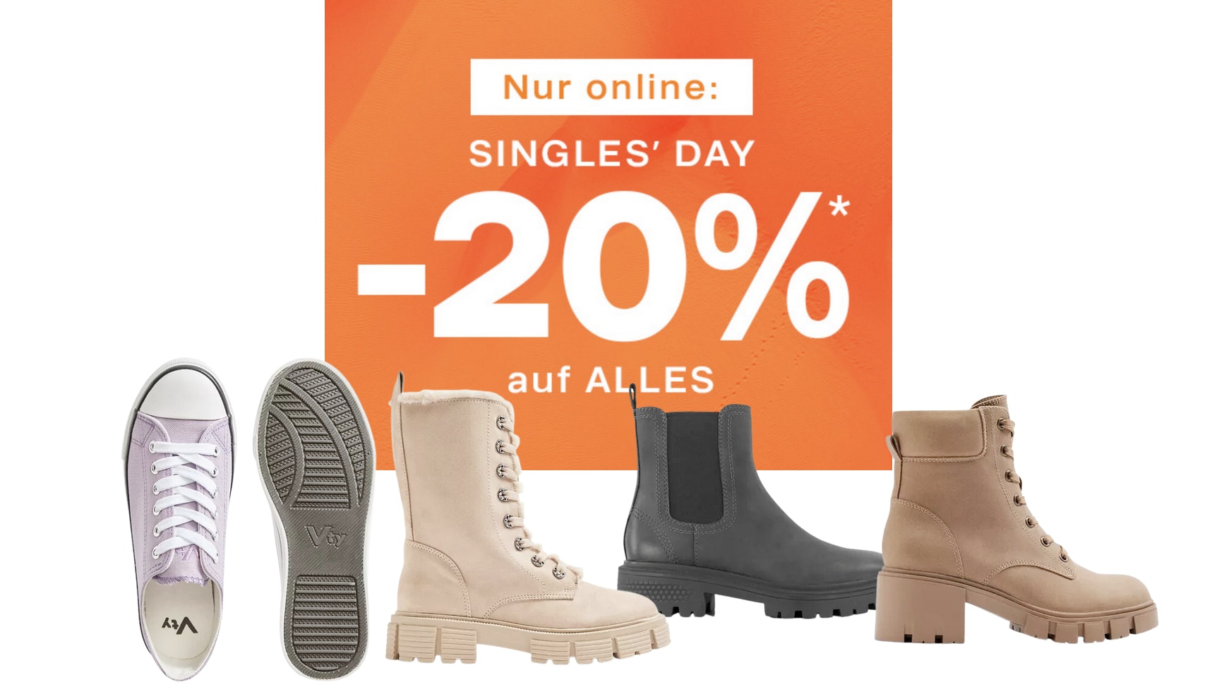 Singles' Day bei Deichmann » 20% Rabatt auf alles, auch Sale 👟 – z.B ...