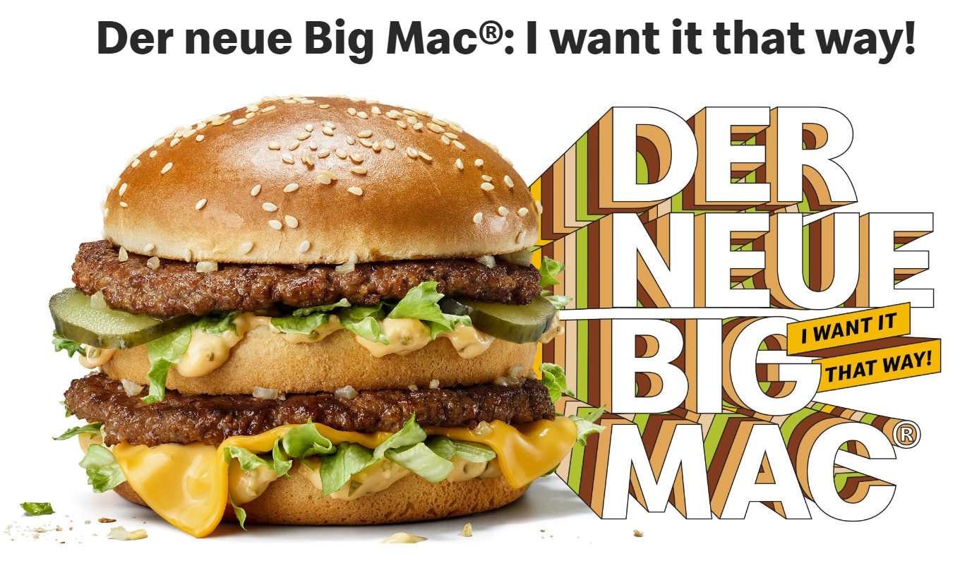 Vorankündigung - Neuer BigMac für nur 1€!