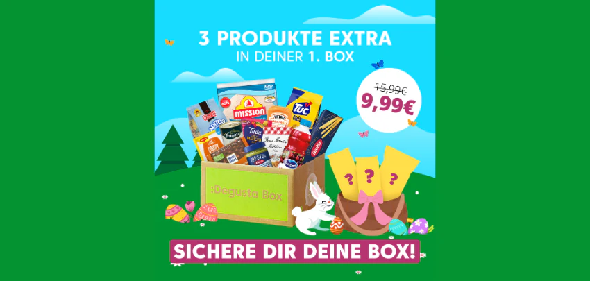 LETZTE CHANCE 🐰 Oster-Deal: Degusta Box mit über 40€ Wert für 9,99€ + 3 ...