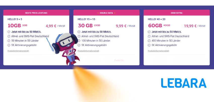 Super günstige Sim-Only-Tarife bei Lebara | Jetzt sichern!