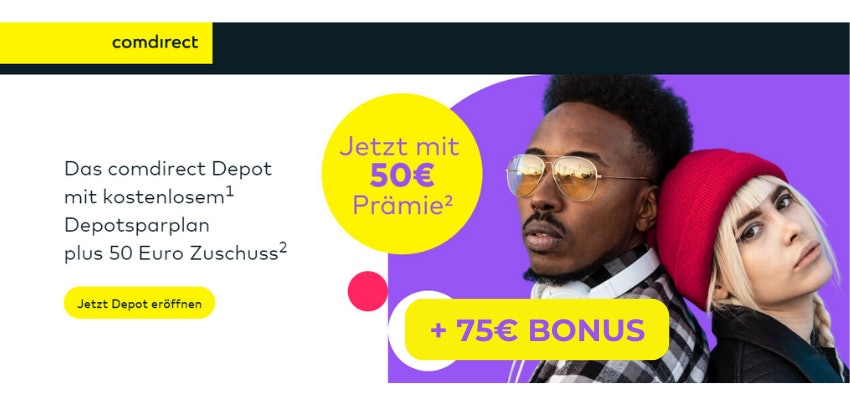 Comdirect-Depot mit 125€ Prämie | Jetzt sichern!
