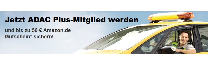 ADAC-/ADAC-Plus-Mitgliedschaft mit bis zu 50€ Amazon-Gutschein
