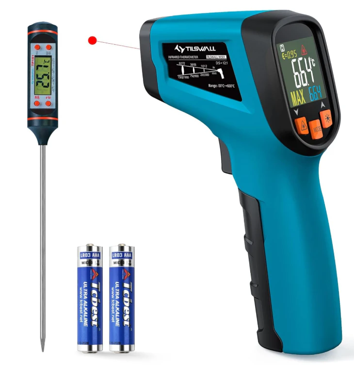 Tilswall Infrarot Thermometer(nicht für Menschen) -50°C bis 600°C IR ...
