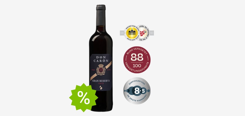12 Flaschen Don Carón mit Rabatt kaufen!