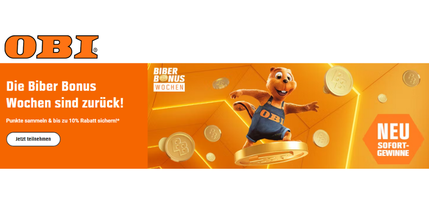 10% OBI Gutschein mit heyOBI-App Kundenkarte