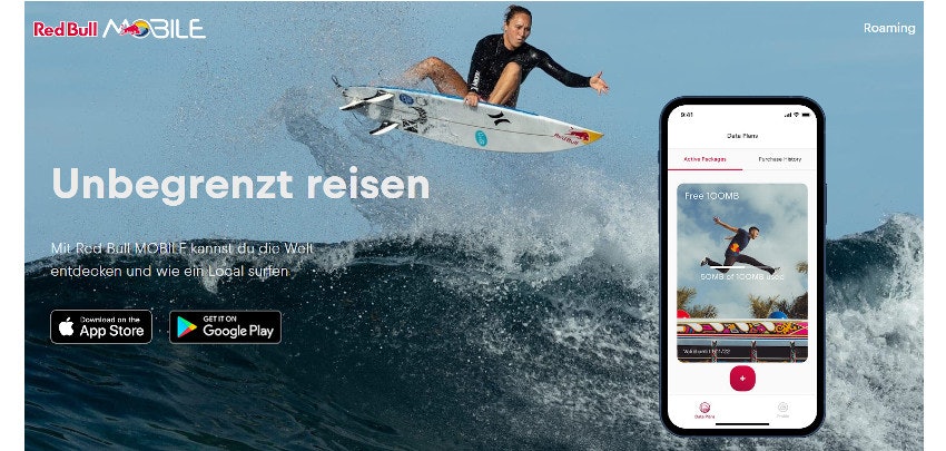 Red Bull Mobil eSIM 1 GB Datenvolumen GRATIS