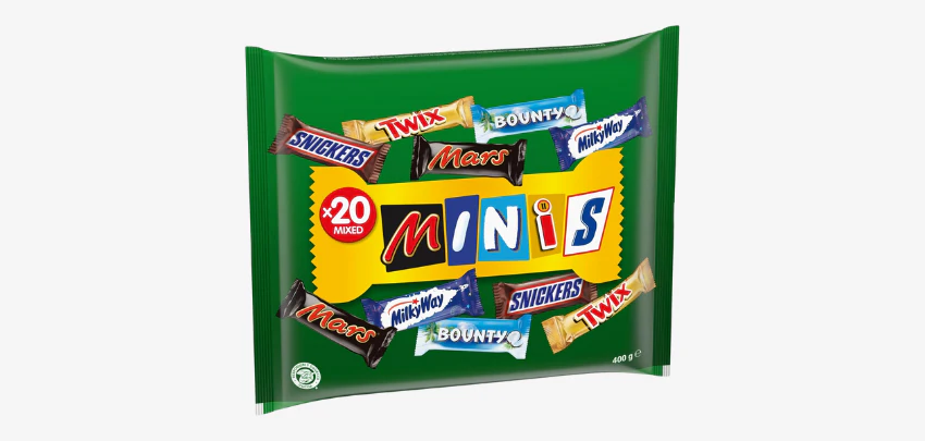 🍫 Mars Mixed Minis für 3€ - 400g, 20 Mini-Schokoriegel ️