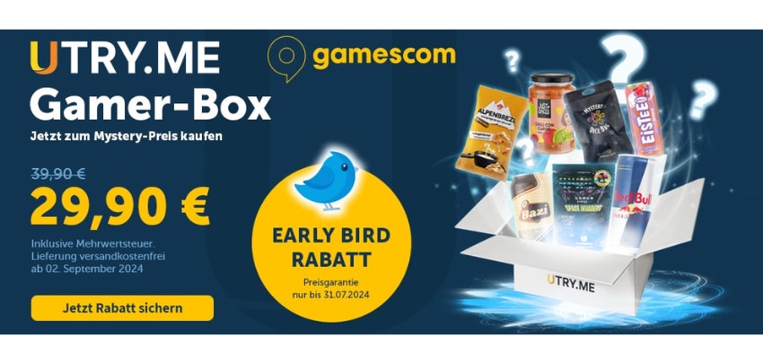 UTRY.me Gamer-Box: 31 Artikel für nur 29,90€ inkl. Versand!