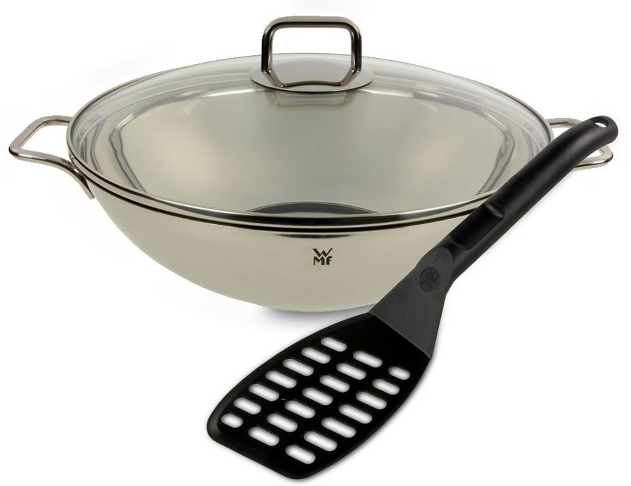 WMF ProfiSelect Wok inkl. Pfannenwender für 49€ - 32cm mit Glasdeckel