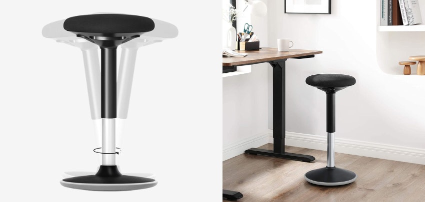 Songmics ergonomischer Hocker für 63€ - höhenverstellbar, 360° drehbar ...