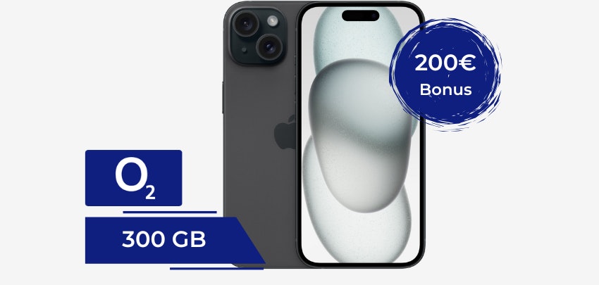 iPhone 15 mit o2 Handyvertrag: Nur 34,99€ mtl. zahlen!